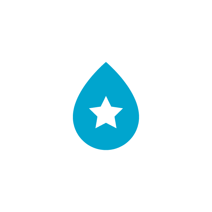 Water star blue icon | Clear Comfort