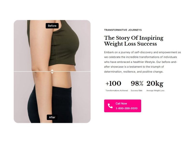 Before After Widget for Weight Loss Inspiration | Clear Comfort